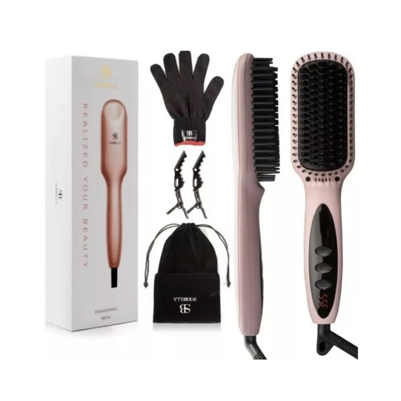 Sciobella | Hair | Sciobella Ionic Hair Straightening Brush Up To 45f With Auto Shutoff | Poshmark
